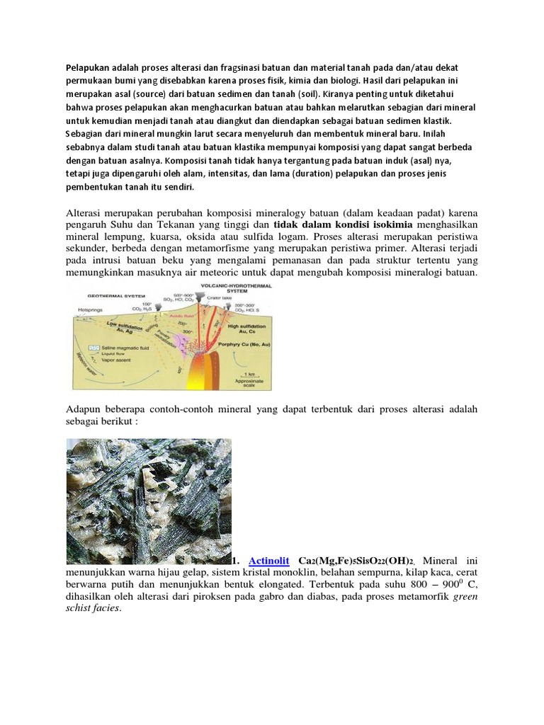 Proses Pelapukan dan Alterasi Batuan | PDF