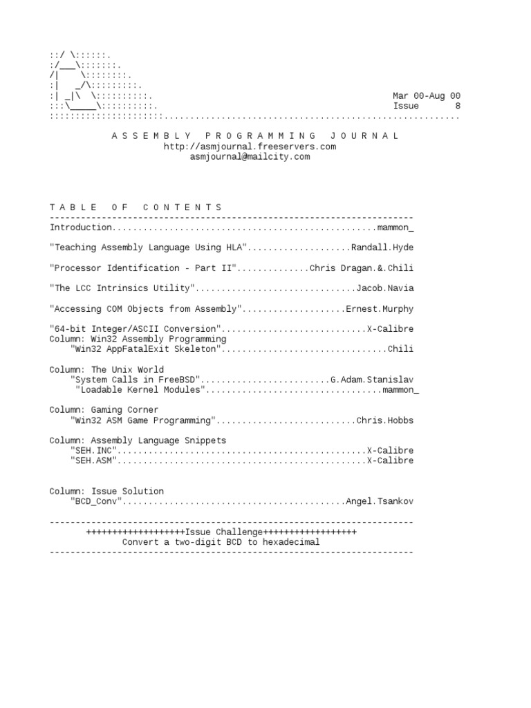 Assembly Programming Journal 8 | PDF | Assembly Language | Control Flow Assembly Programming Journal 8 | PDF | Assembly Language | Control Flow
