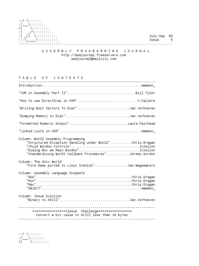 Assembly Programming Journal 5 Pdf Component Object Model Pointer Computer Programming 