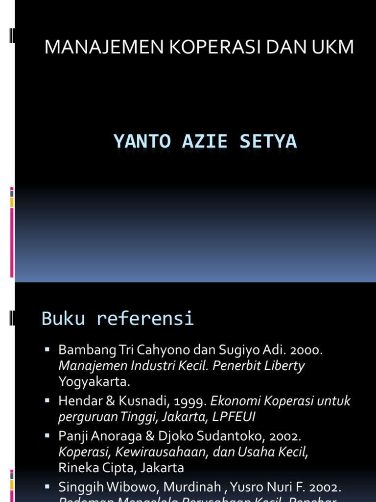 Manajemen Koperasi Dan UKM | PDF | Pengelolaan Keuangan & Uang