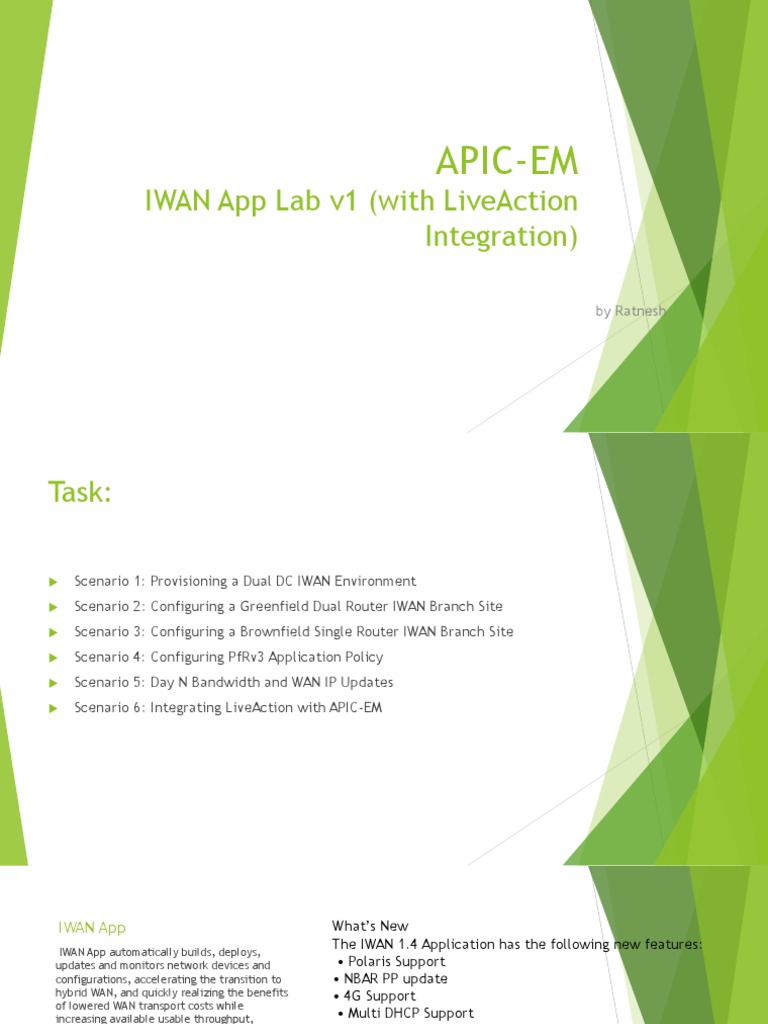 IWAN App Lab v1 (With LiveAction Integration) | PDF | Ip Address | Router (Computing)