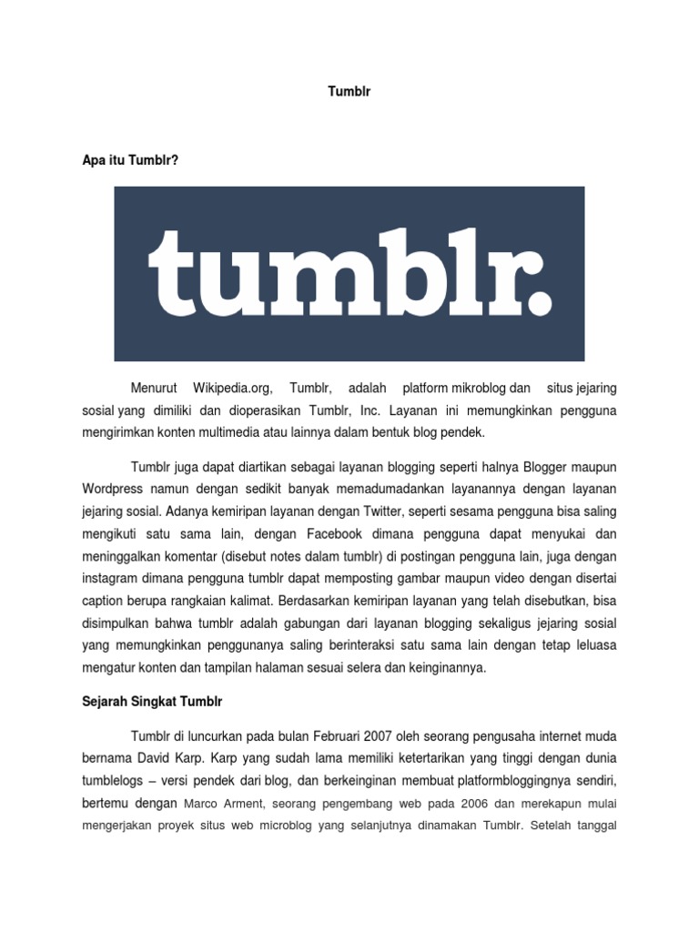 Tumblr | PDF