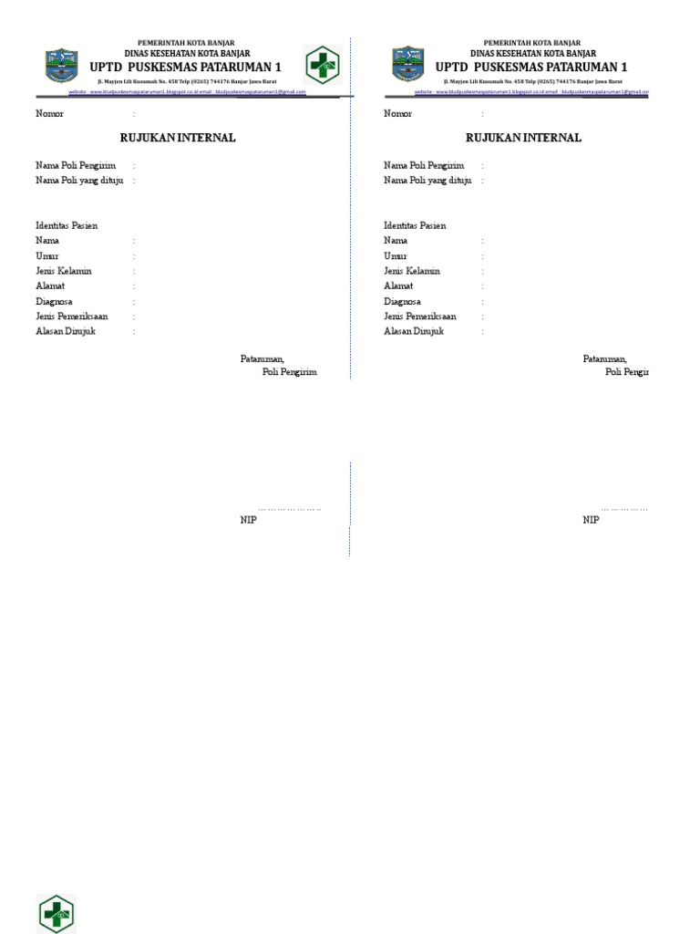 Form Rujukan Internal | PDF