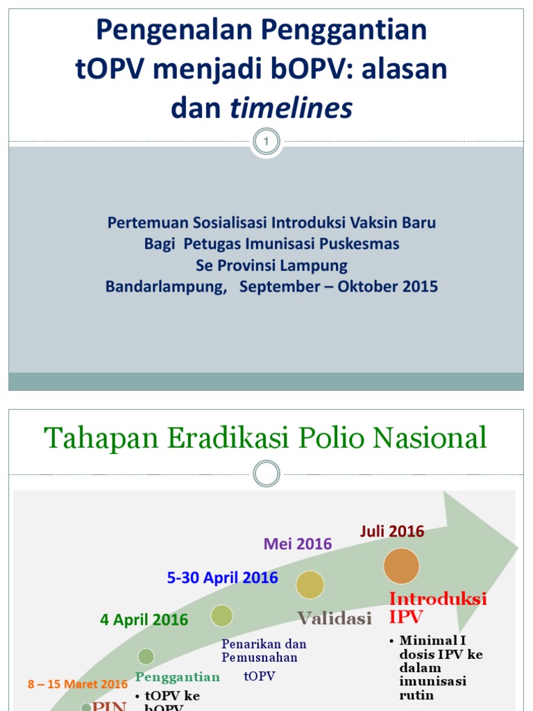 Pengenalan Dan Penggantian TOPV Ke BOPV | PDF