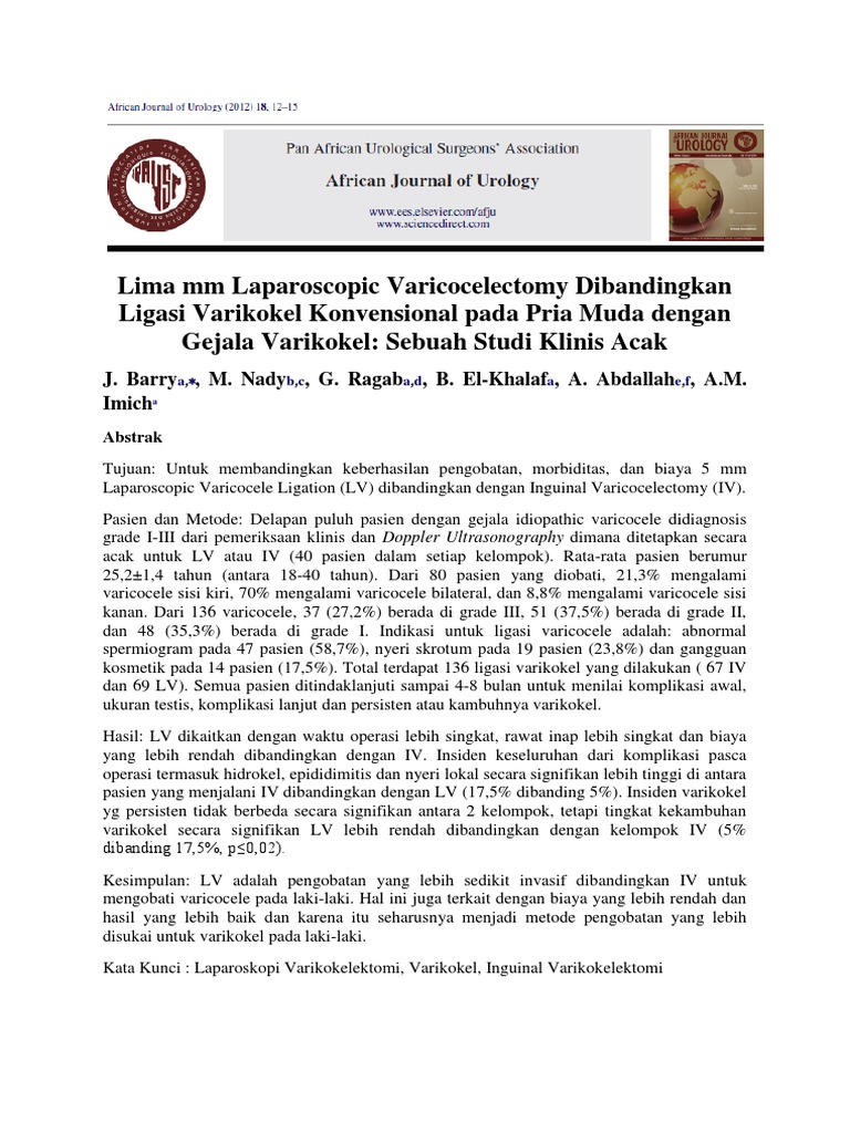 Varikokel | PDF | Sains & Matematika