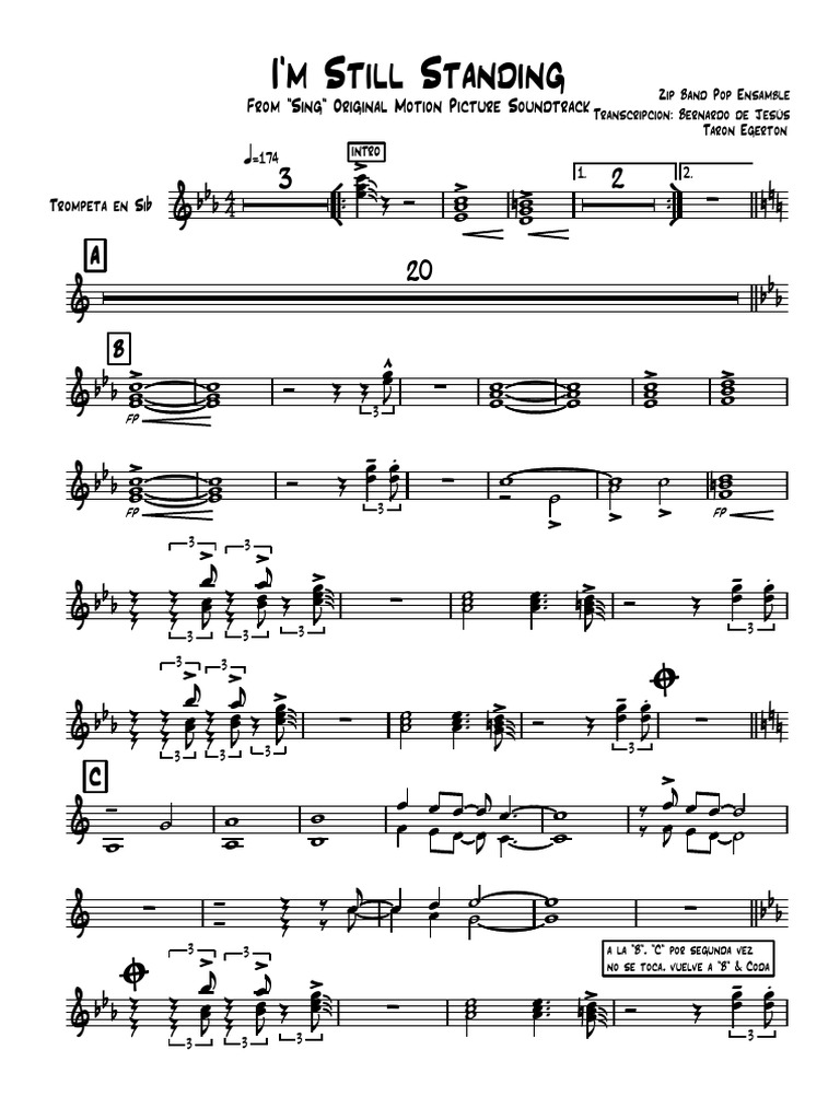 I'm Still Standing - Partitura Completa | PDF