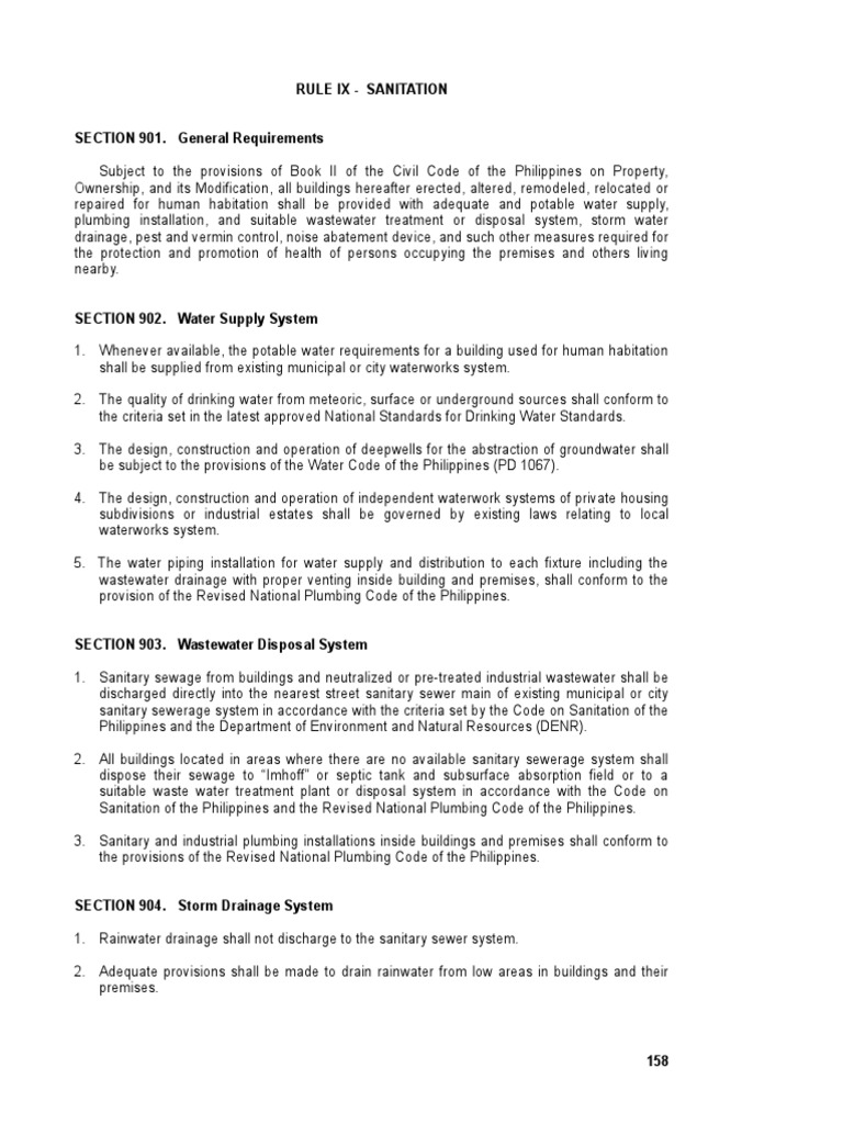 RULE 9 - SANITATION (Book Format) | Download Free PDF | Sanitation ...