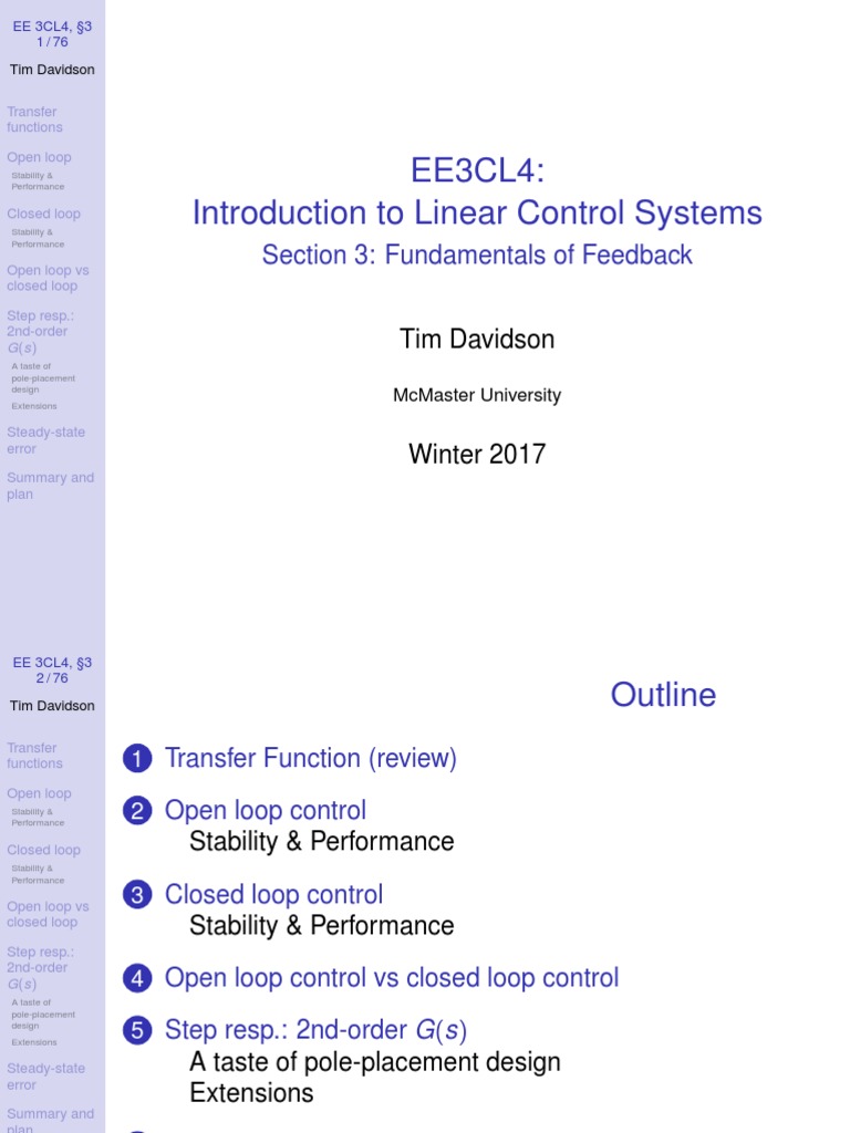Funciones de Transferencia | PDF | Control Theory | Steady State