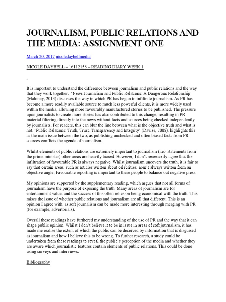 Journalism | Journalism | Public Relations