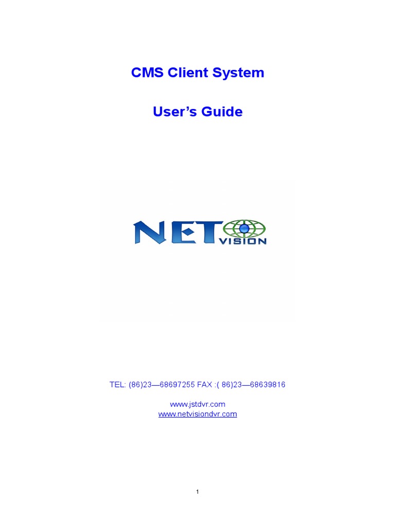CMS Client Manual (V5.90) | PDF | Ip Address | Port (Computer Networking)