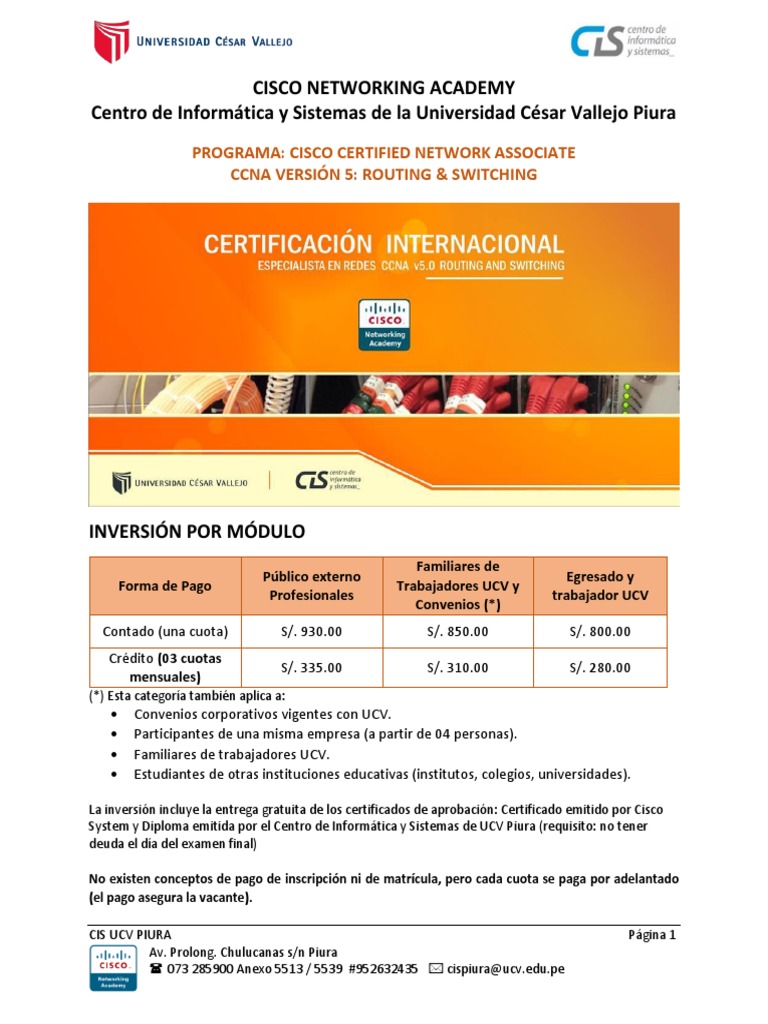 Informacion de CCNA | PDF | Certificaciones de Cisco | Estándares de red