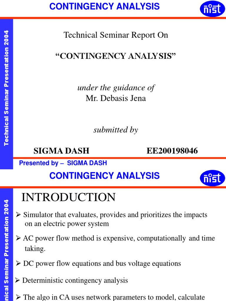 Contingency Analysis | PDF | Electric Power | Electricity