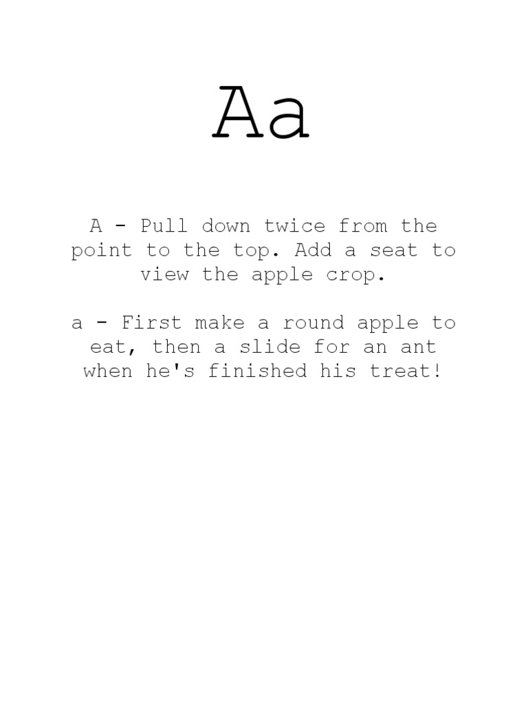 Letter A Poem | PDF
