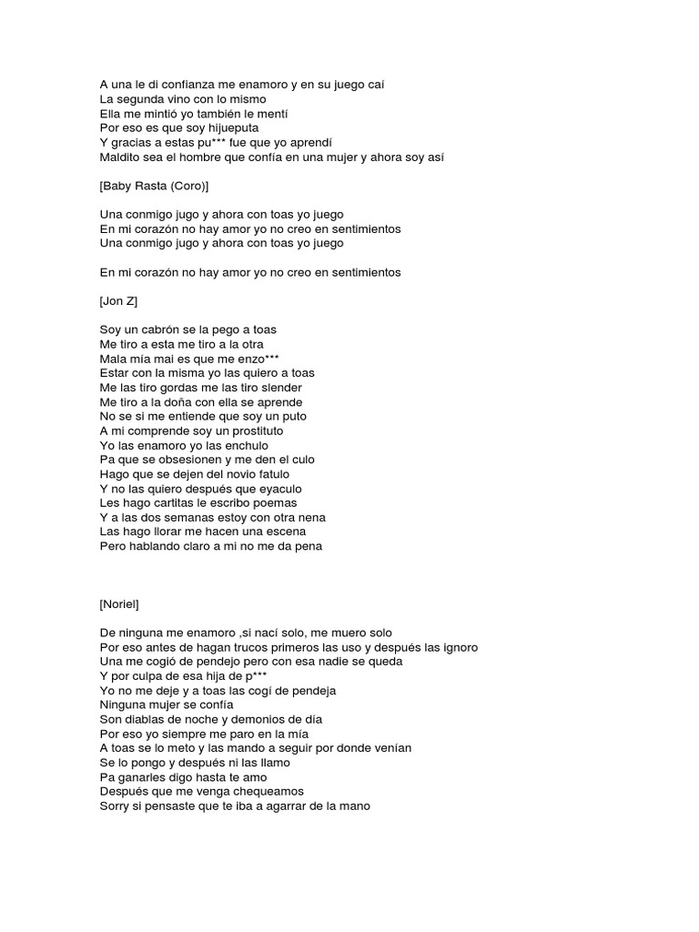 0 Sentimientos - Letra | Ocio