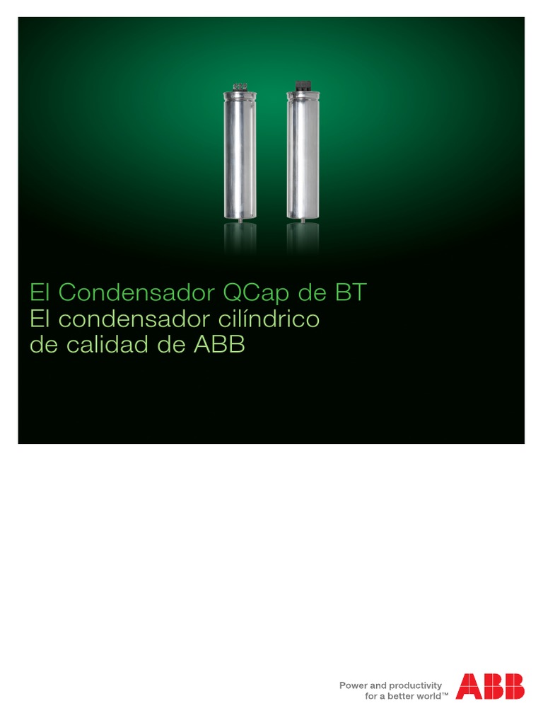 QCap: Condensador ABB para Potencia | PDF | Calidad (comercial ...