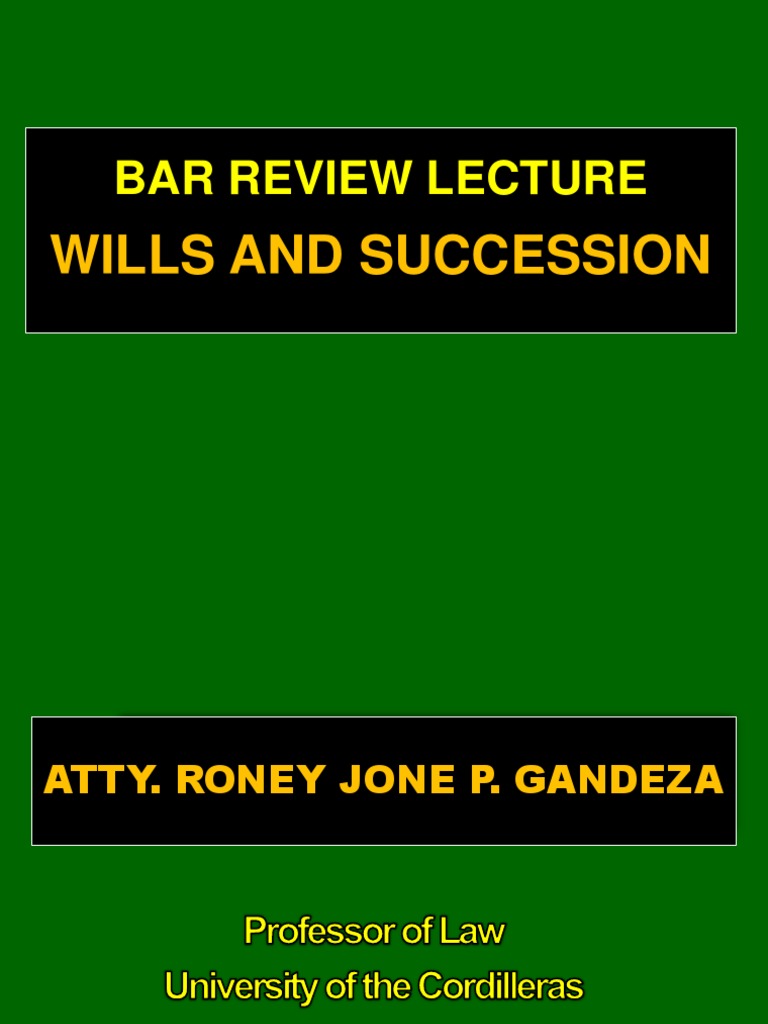 Wills and Succession | PDF | Will And Testament | Inheritance