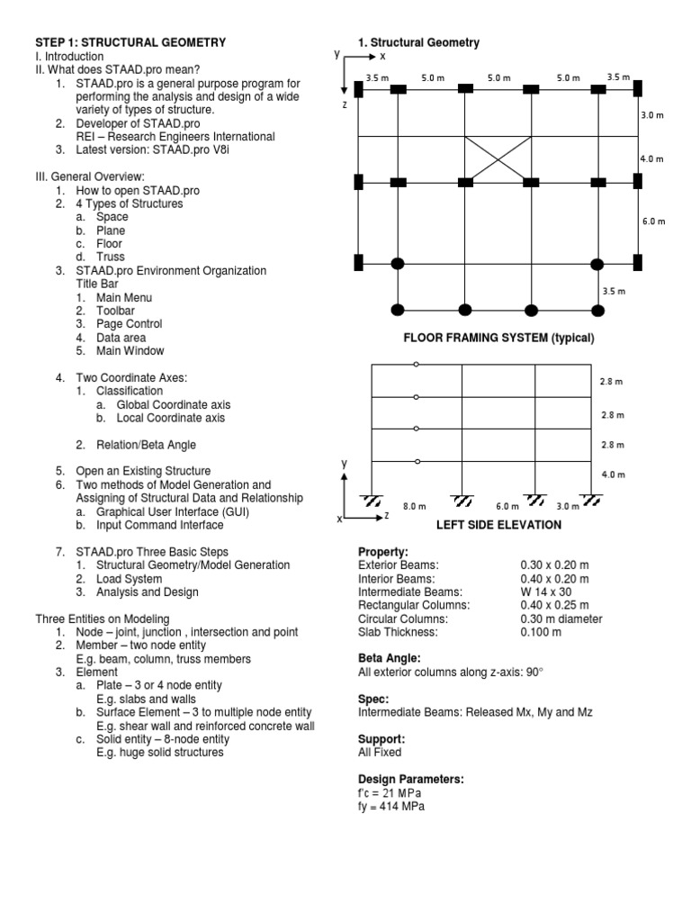 Staad Lecture PDF | PDF | Structural Analysis | Framing (Construction)