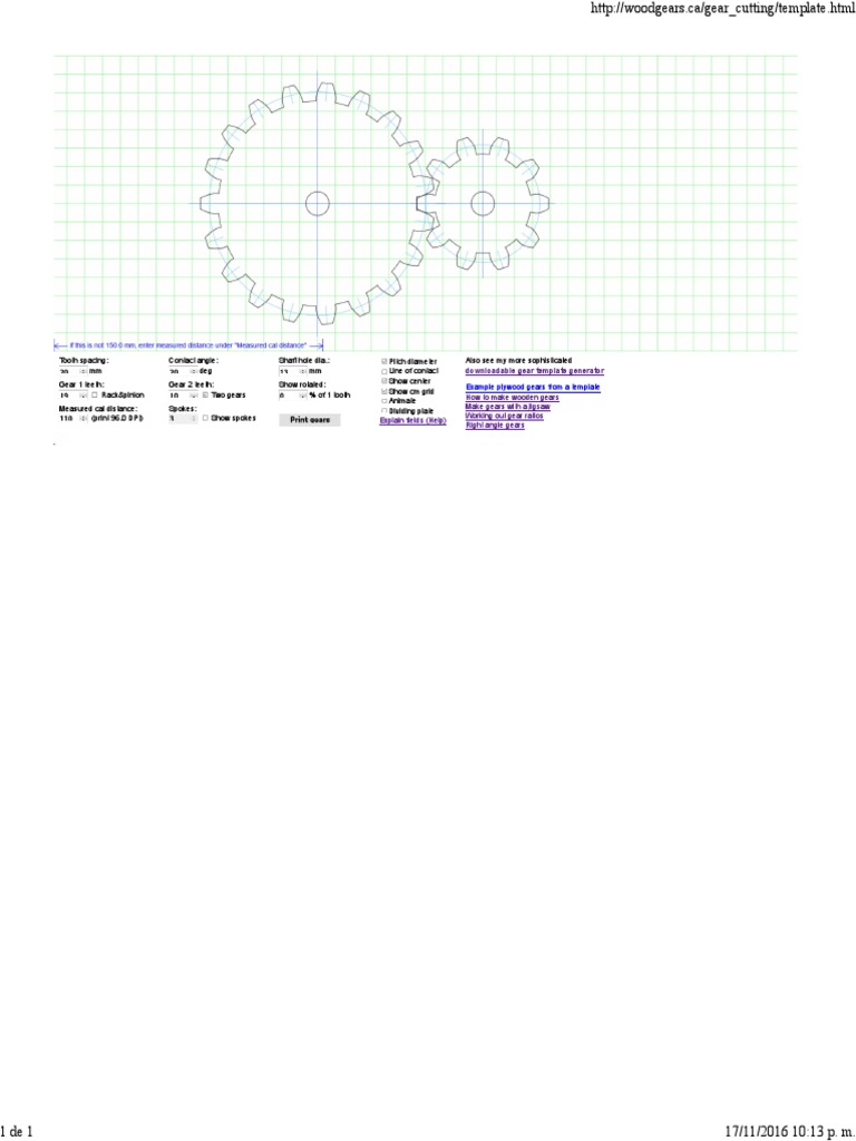 Downloadable Gear Template Generator How To Make Wooden Gears Make ...