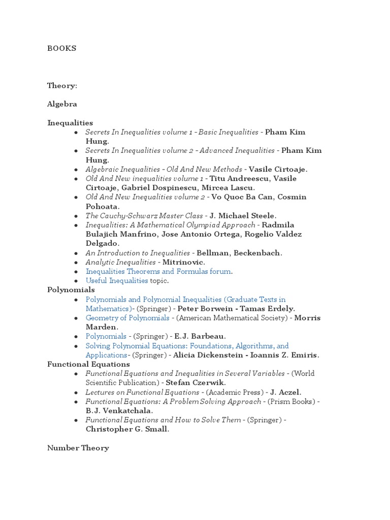 Imo Books | PDF | Number Theory | Combinatorics