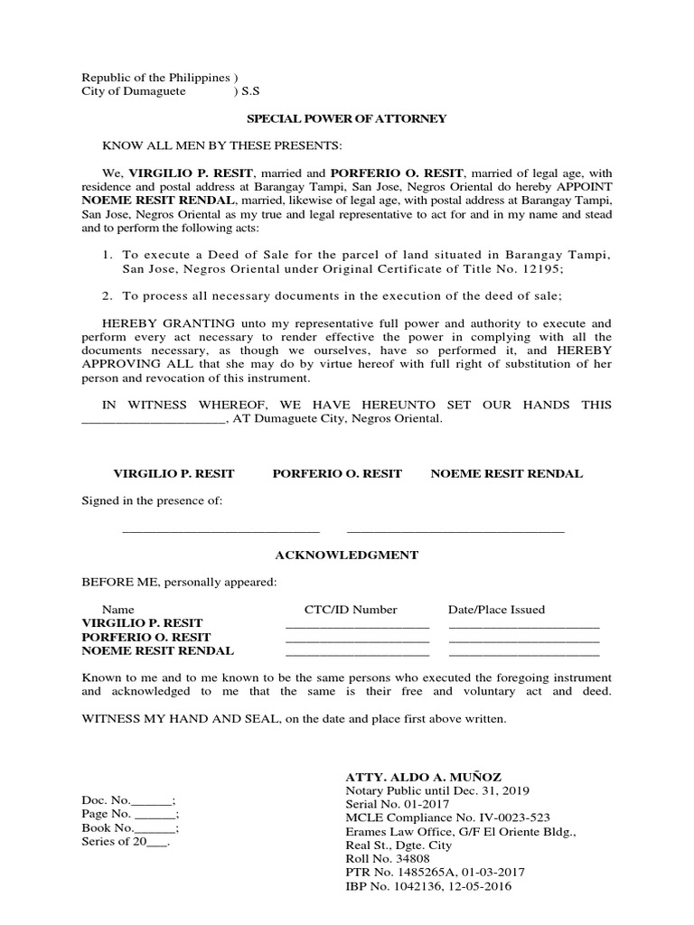 SPA | Power Of Attorney | Politics