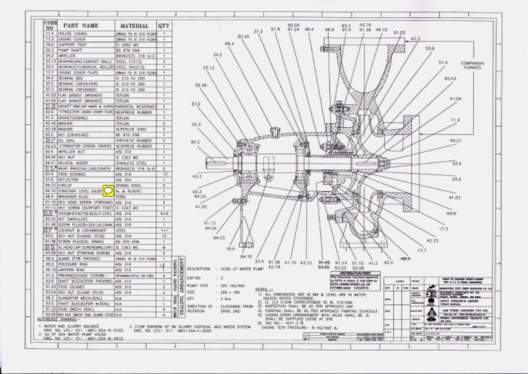 HCSD LP Pump Ga Drawing | PDF