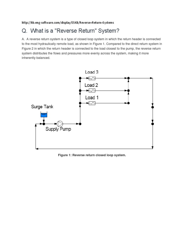 Reverse Return System Overview | PDF | Pump | Valve