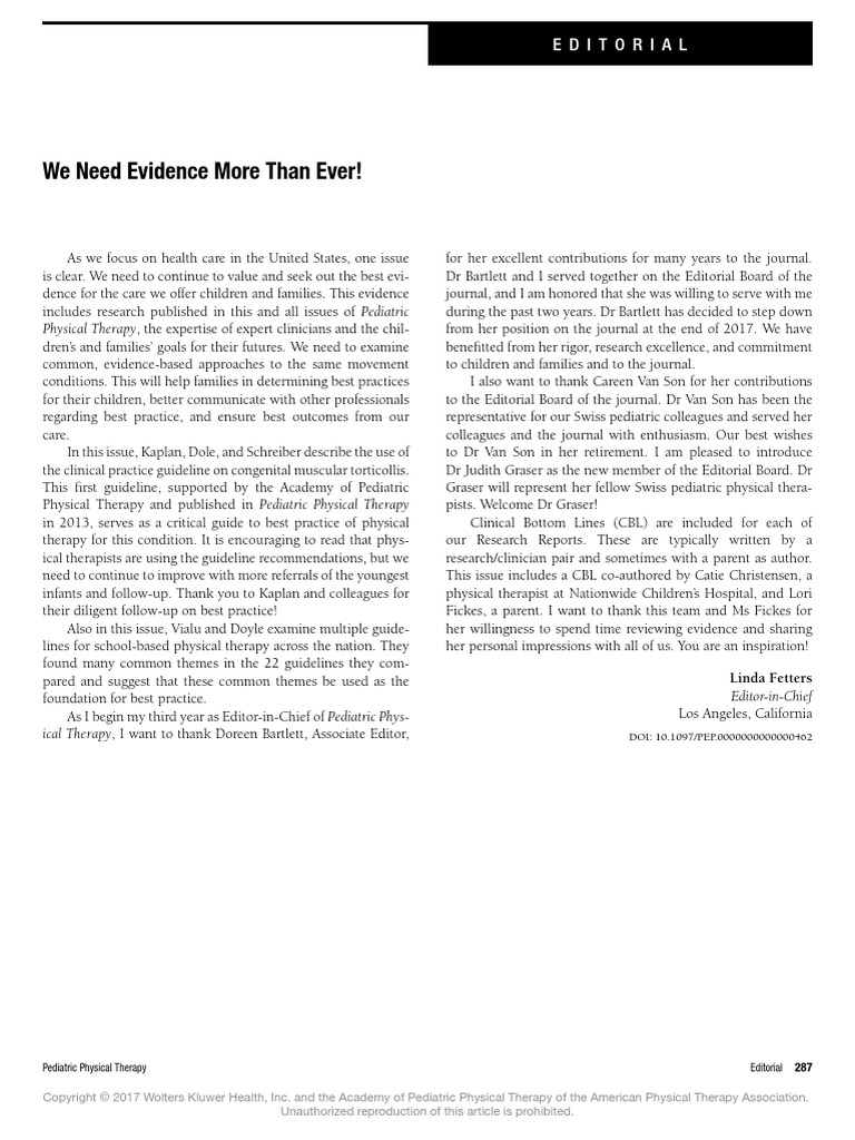 We Need Evidence More Than Ever .1 | PDF | Physical Therapy | Evidence ...