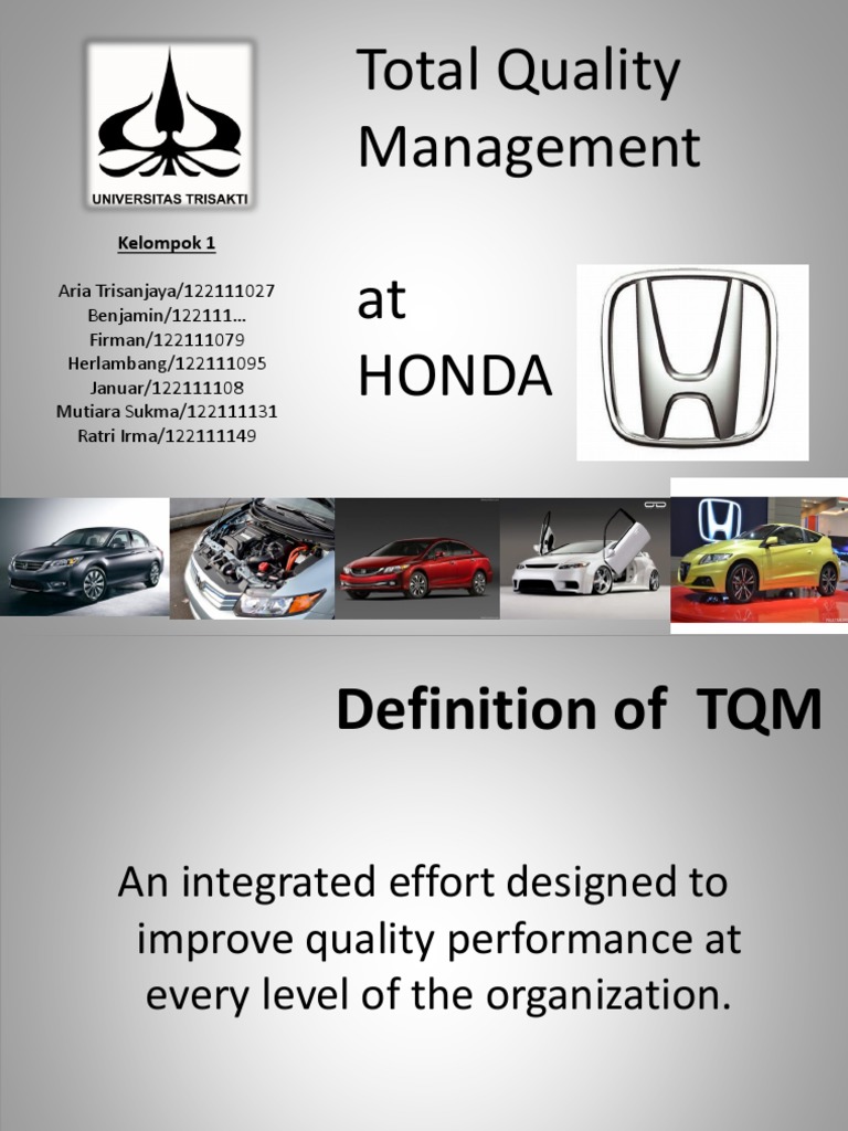TQM Implementation at Honda: PDSA Cycle | PDF | Honda | Quality (Business)