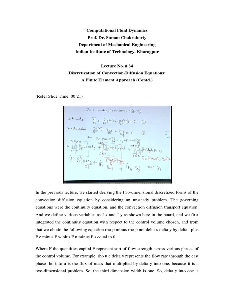 Discretization Of Convection Diffusion Equation Afinite Volume Approach 5 Diffusion Finite