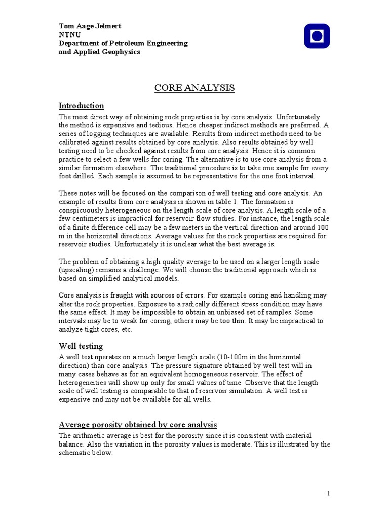 Core Analysis | PDF | Average | Logarithm