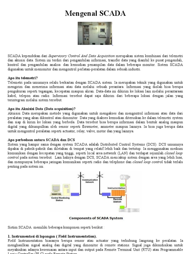 Mengenal Komponen dan Mode Komunikasi Sistem SCADA | PDF