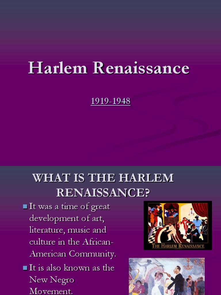 Harlem Renaissance | PDF | Harlem Renaissance | Critical Theory