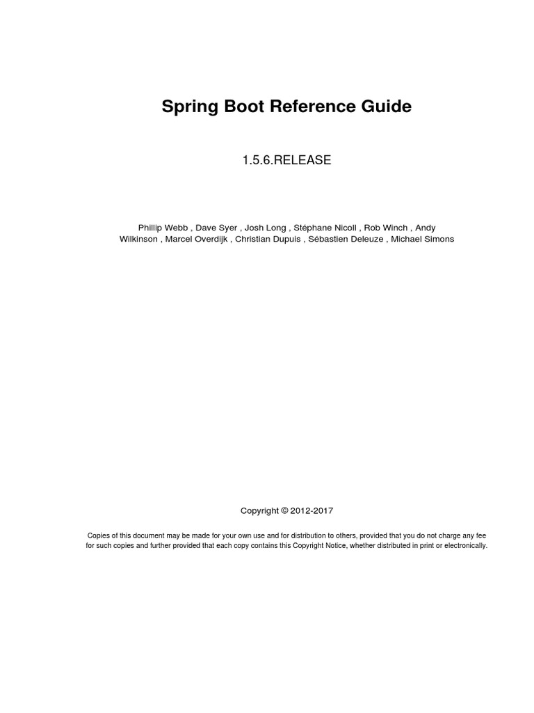 Spring Boot Reference | PDF | Software Design | Information Technology ...