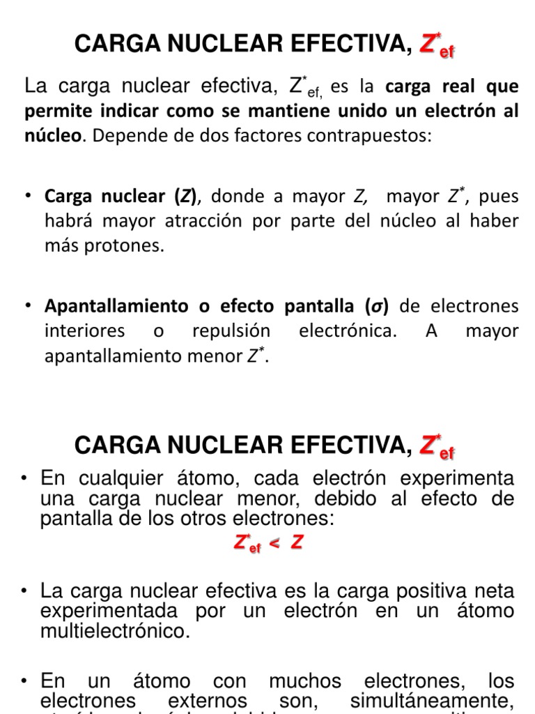 Carga Nuclear Efectiva | PDF | Física moderna | Ingeniería de estado sólido