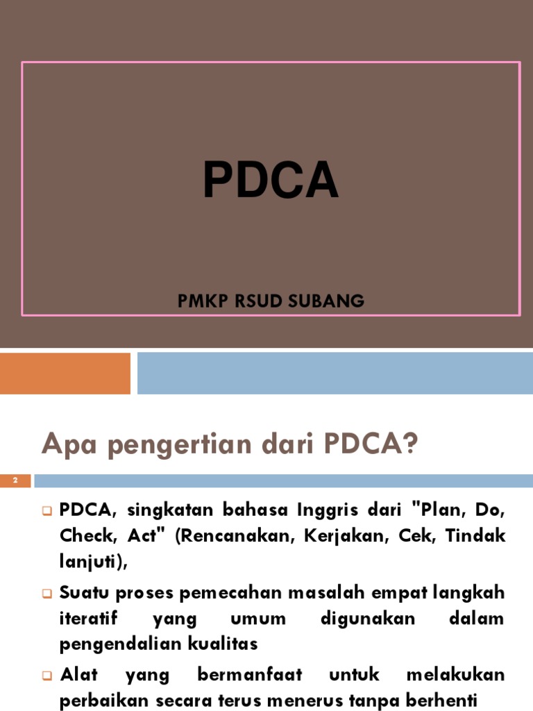 PDCA Contoh | PDF