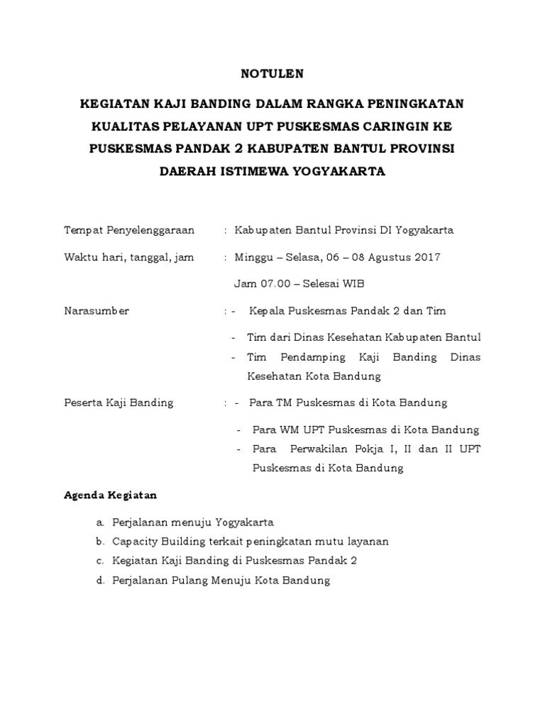 Notulen Kaji Banding | PDF