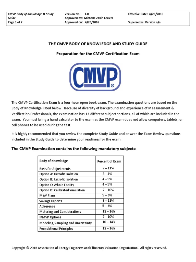 CMVP Study Guide | PDF | Uncertainty | Test (Assessment)