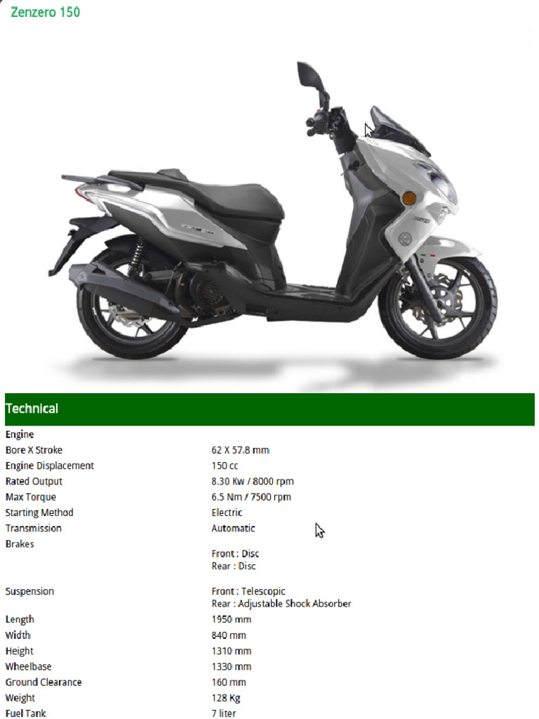 Benelli Zenzero 150 | PDF