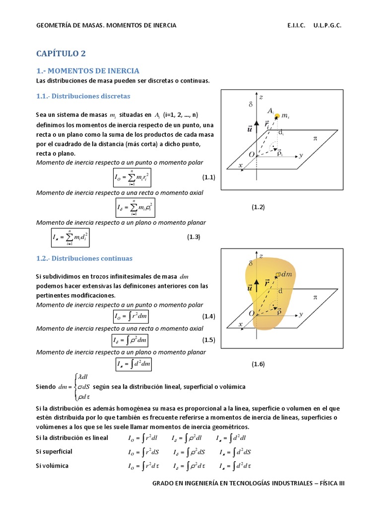 Momentos de Inercia PDF | PDF | Valores propios y vectores propios ...