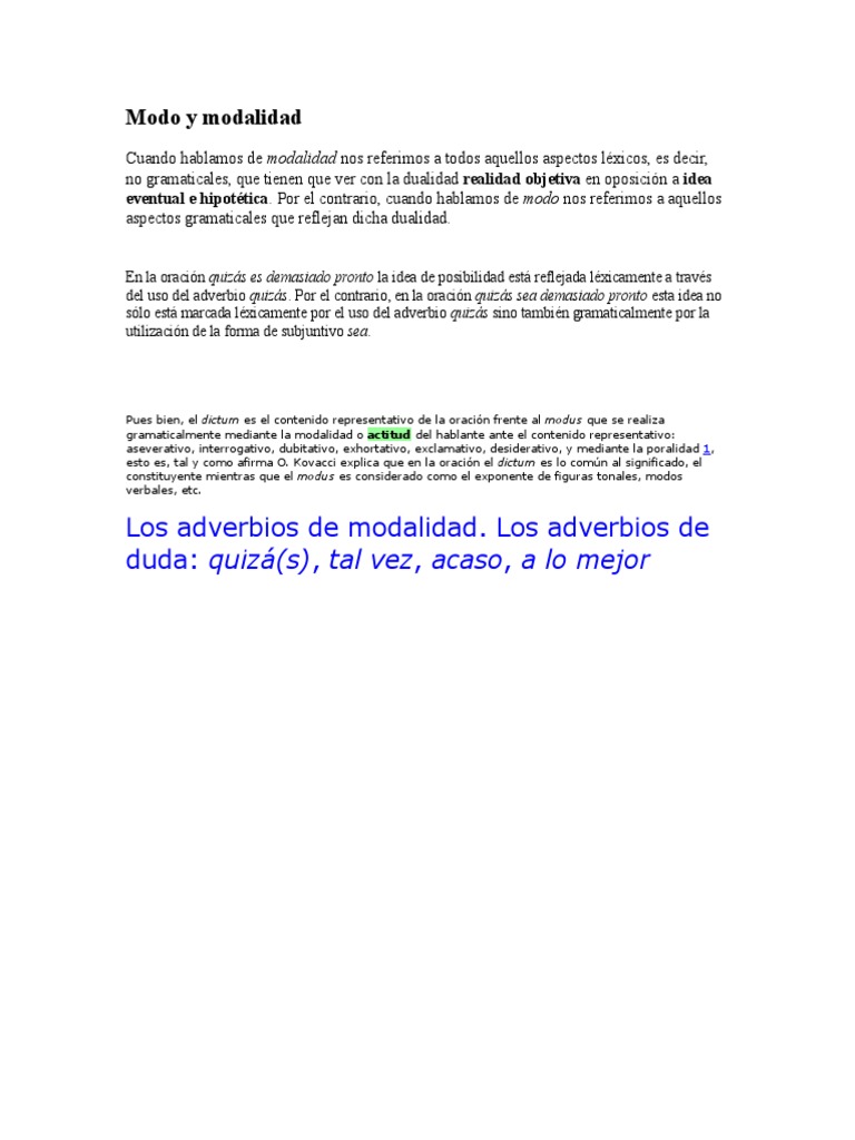 Dualidad en Modo y Modalidad | PDF