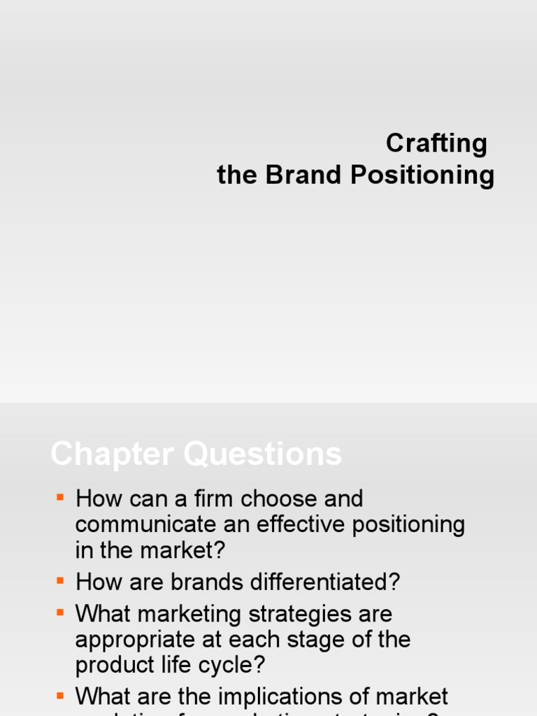 Crafting The Brand Positioning | PDF | Brand | Marketing