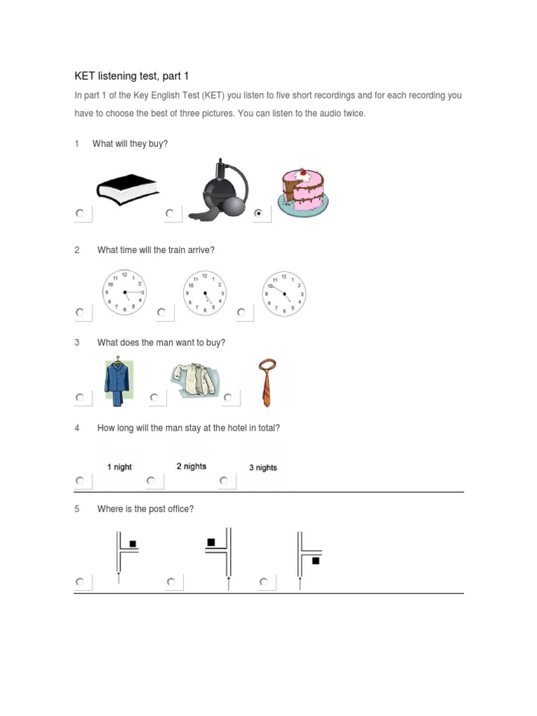 KET Listening Test_online1 | Bus | Transport