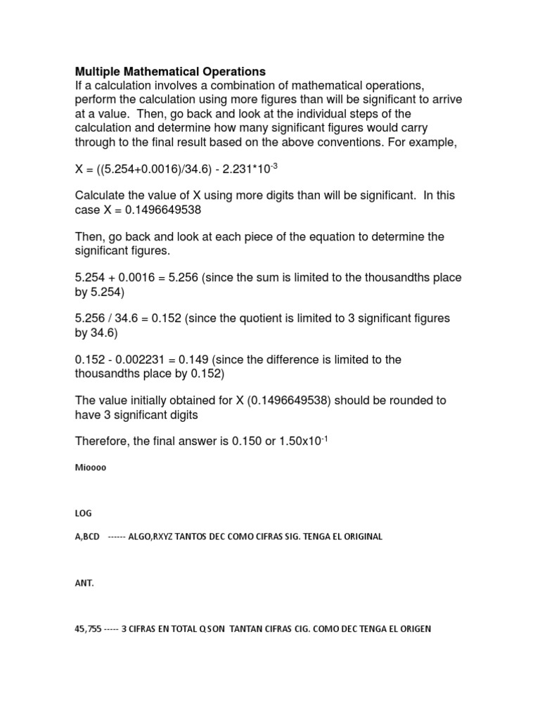 Multiple Mathematical Operations: Mioooo | PDF