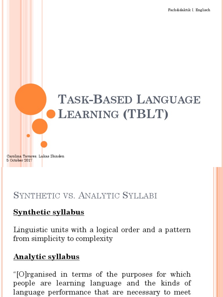 Task-Based Language Learning | PDF | Linguistics | Semiotics