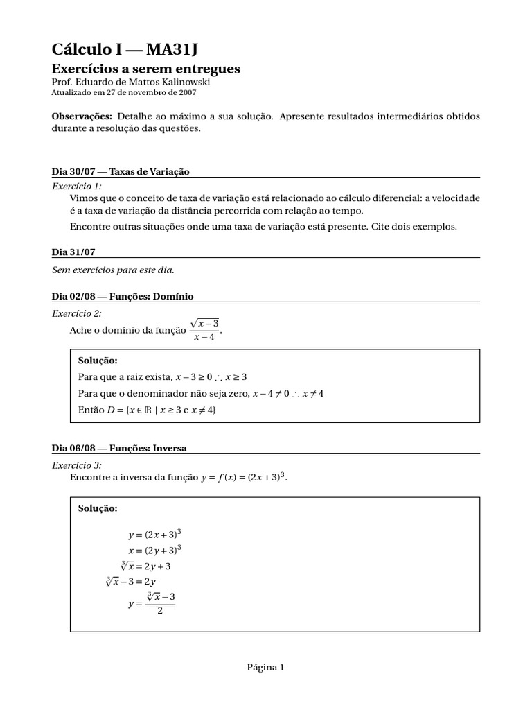 Exercicios Resolvidos de Calculo III | PDF | Derivado | Cálculo