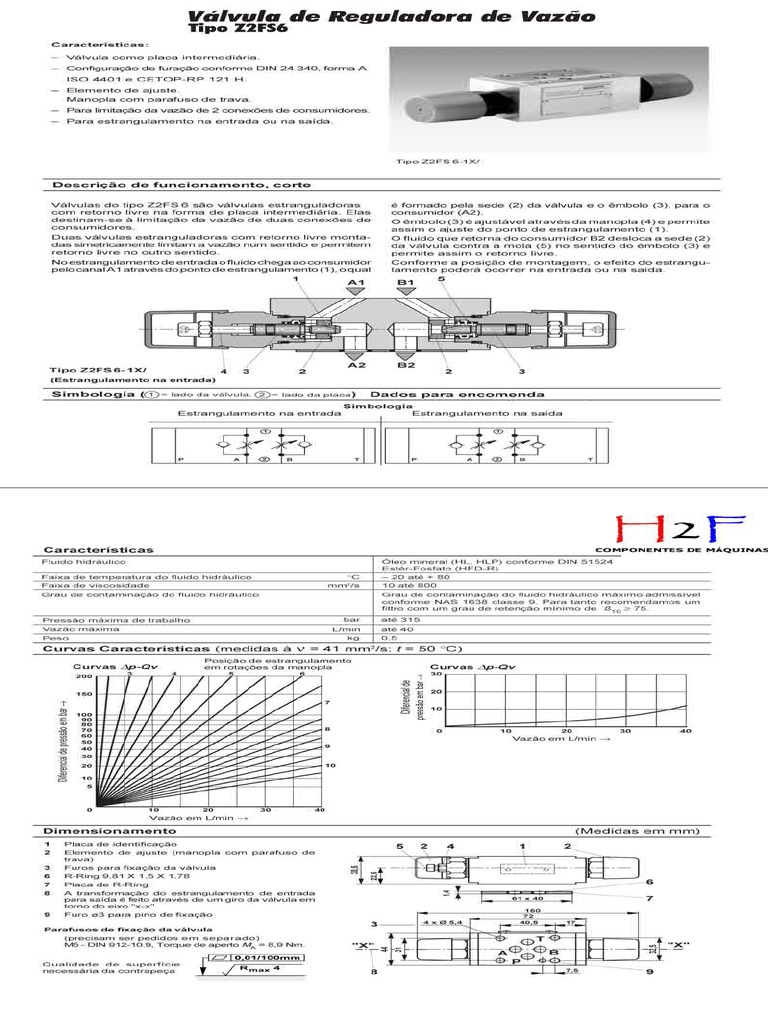 Valvula Modular de Vazao Tn6 Vz2fs REXROTH | PDF