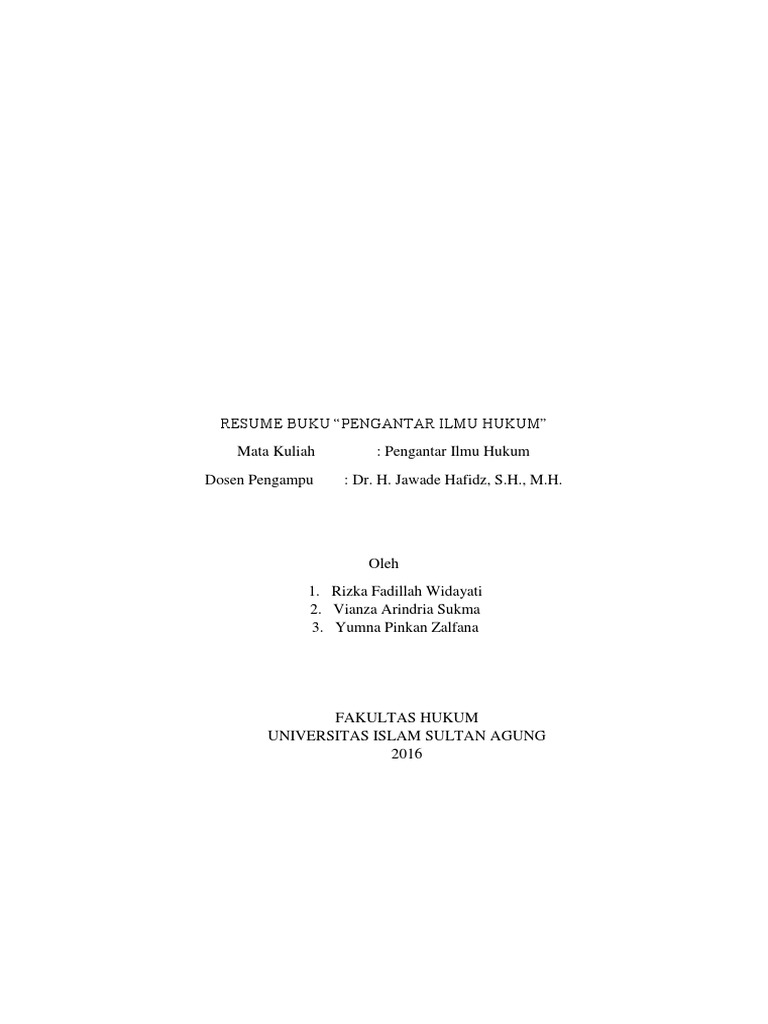 Resume Buku Pih | PDF