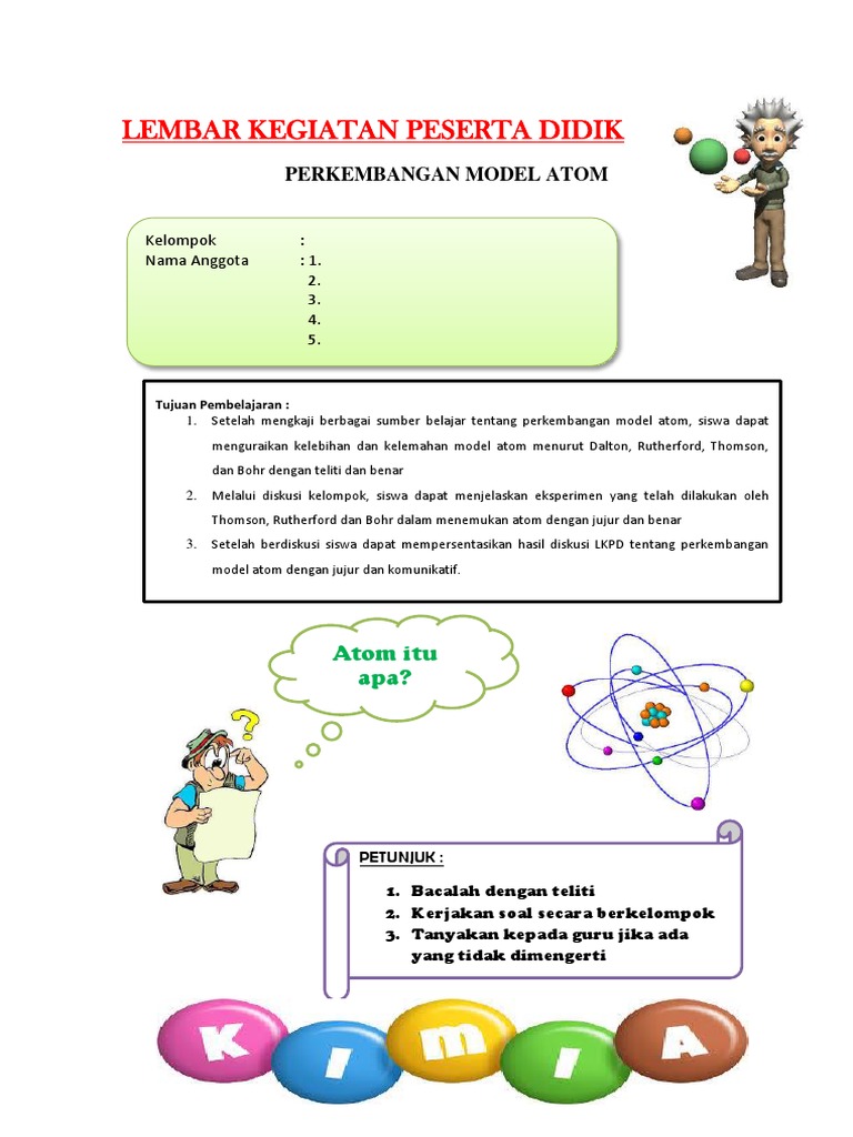 LKPD Model Atom New2 | PDF