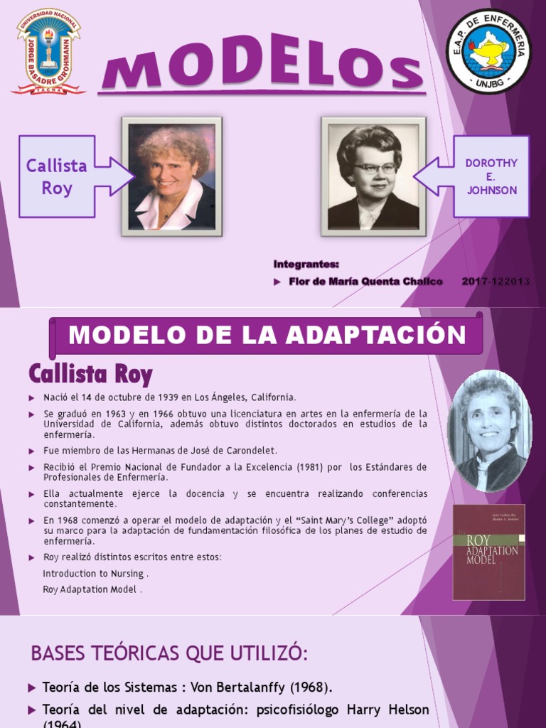 Biografía y Modelo de Callista Roy | PDF | Enfermería | Ciencia cognitiva