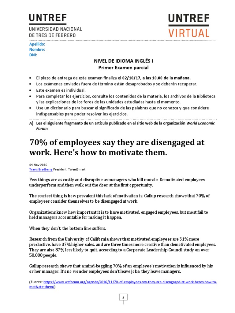 Nivel I Primer Parcial UNTREF | PDF | Relaciones sintácticas | Estilo (ficción)